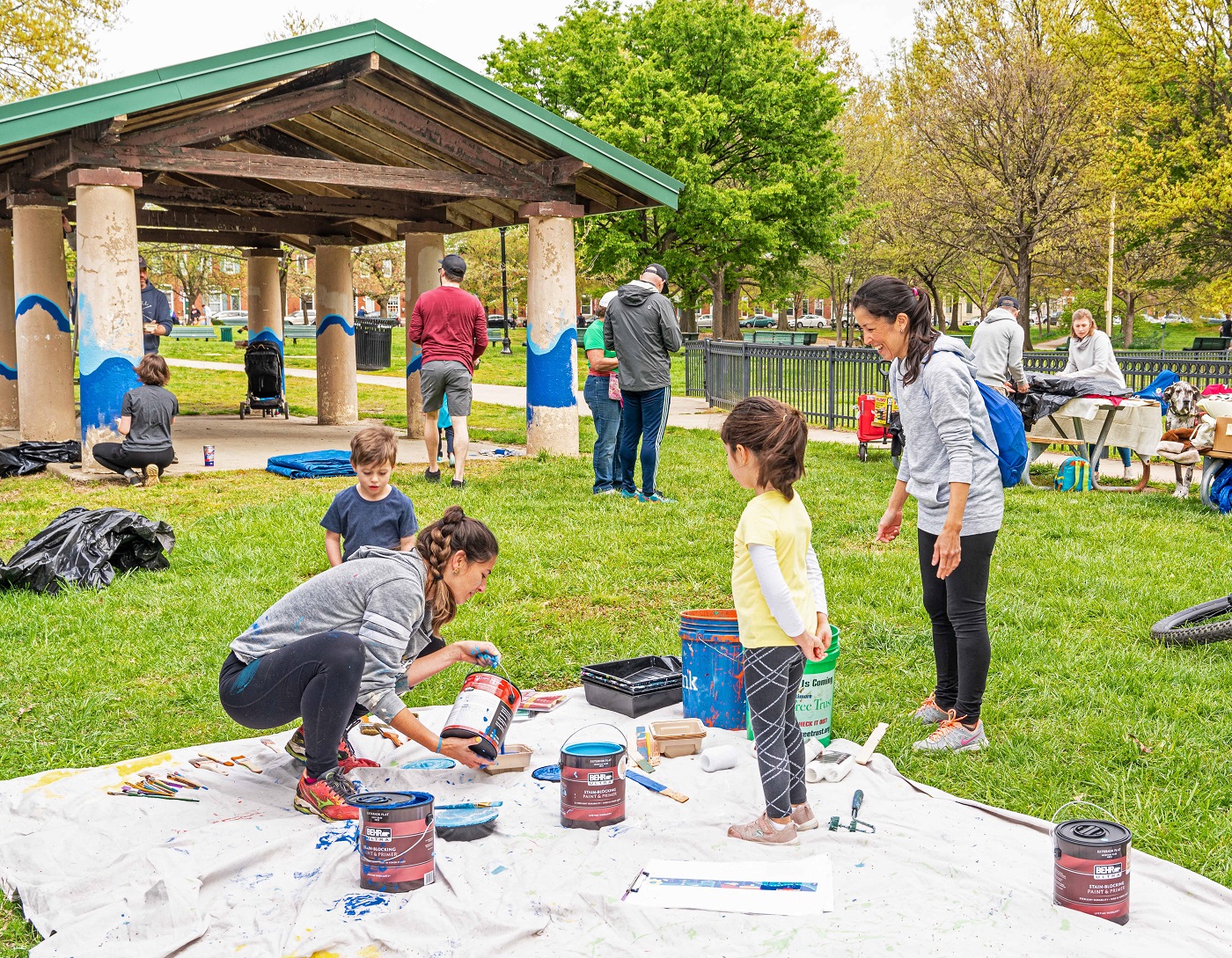 Community Paints New Mural in Latrobe Park – South Baltimore Peninsula Post